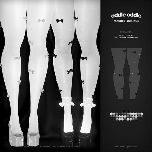 Second Life Marketplace - oddle oddle. mashi stockings - demo